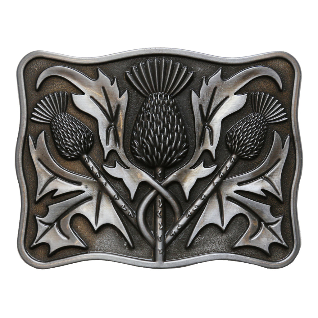Belt Buckle, Gunmetal Thistle – Tartantown Ltd.