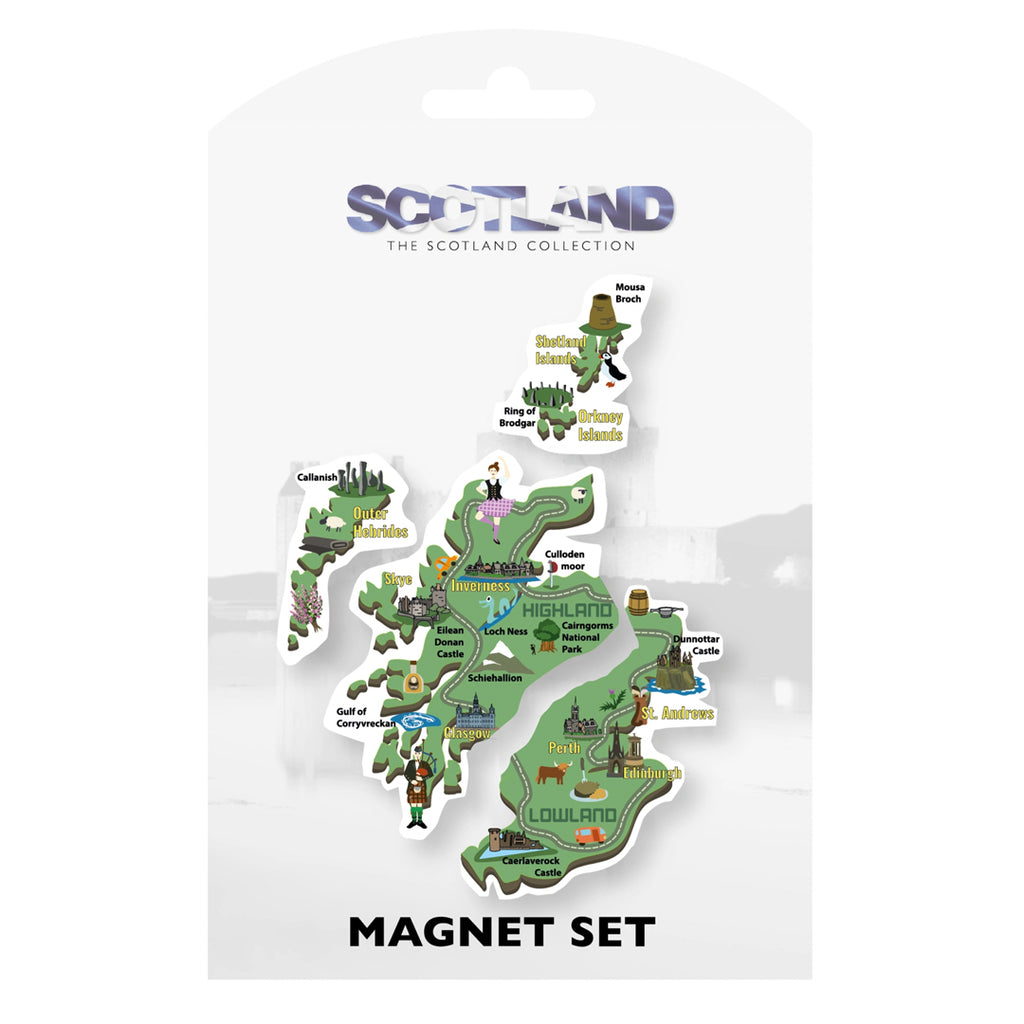 Map of Scotland Magnet Set – Tartantown Ltd.