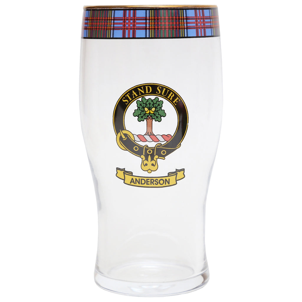 Clan Crest Beer Glasses – Tartantown Ltd.