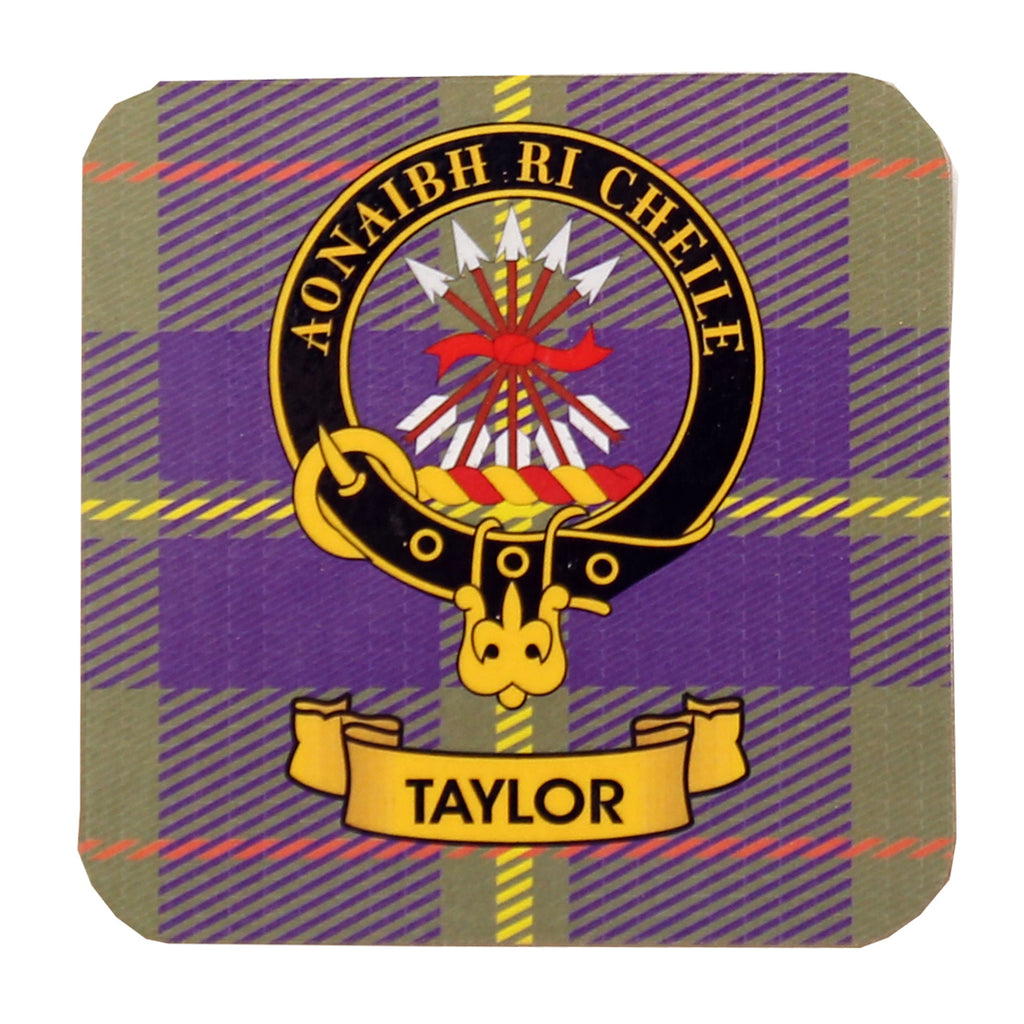Clan Crest Drink Coaster - Taylor – Tartantown Ltd.